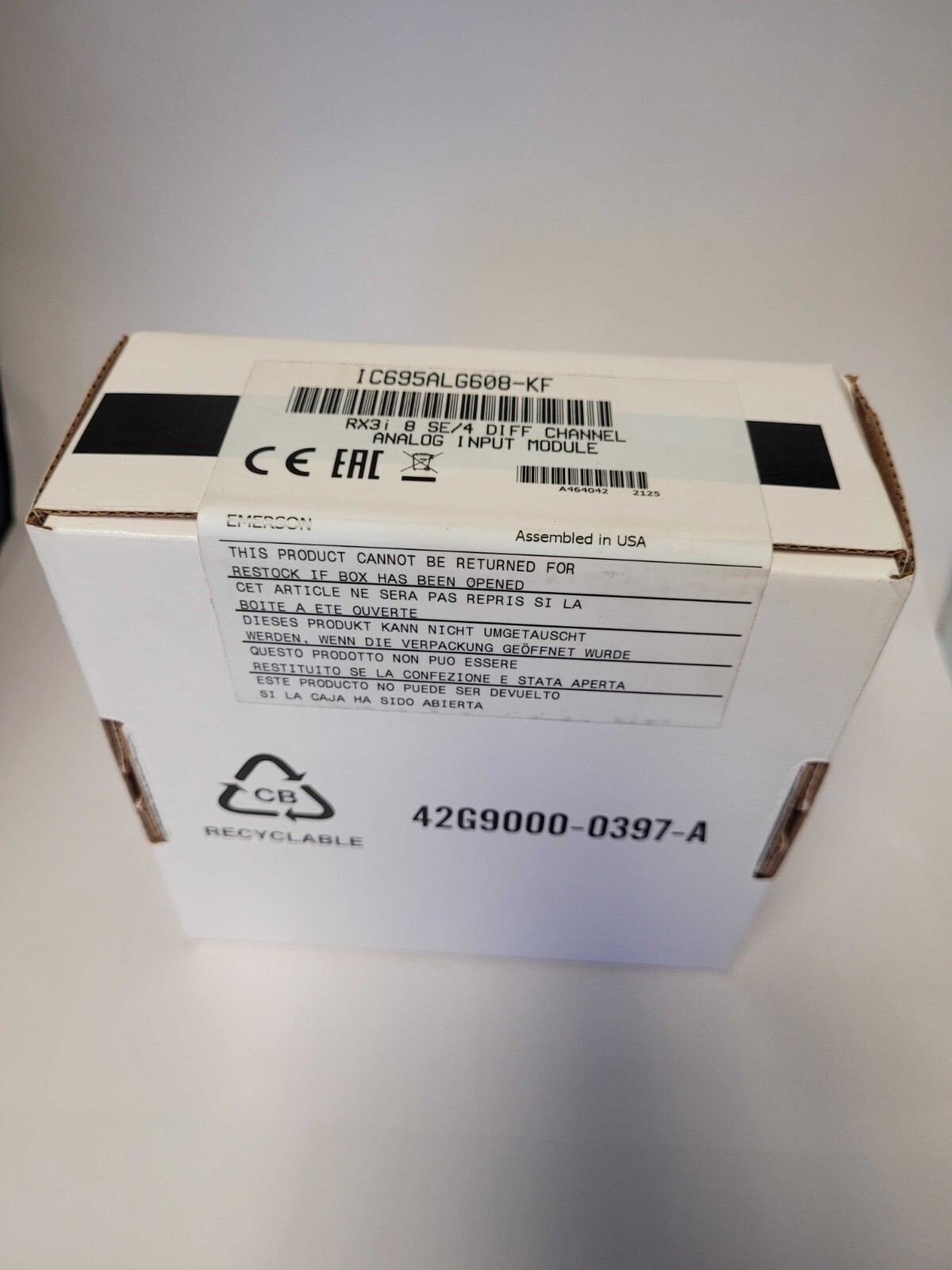 EMERSON IC695ALG608-KF RX3i 8 SE/4 Diff Channel Analog Input Module NEW ...