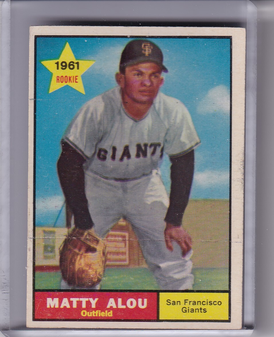 1961 TOPPS #327 MATTY ALOU ROOKIE RC SAN FRANCISCO GIANTS 6102 | eBay