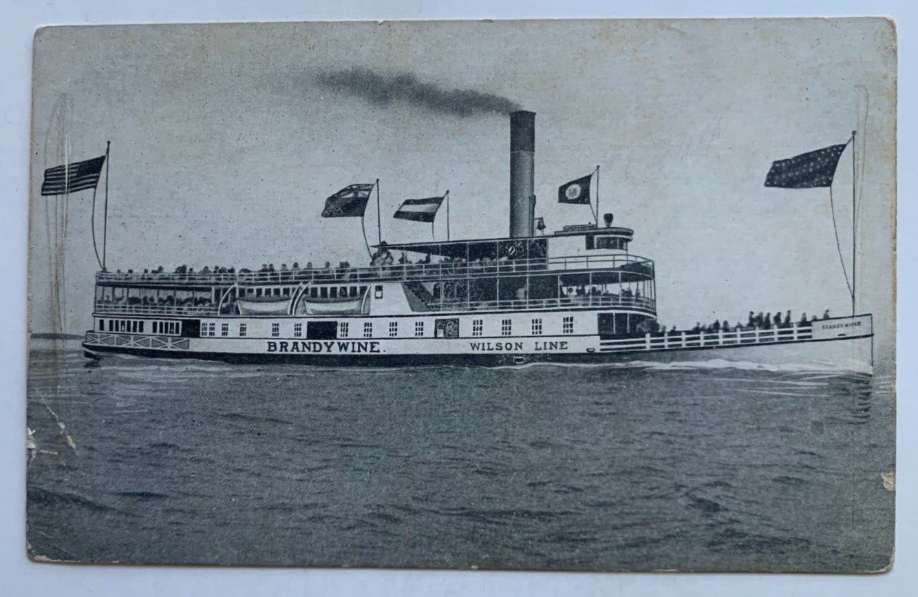 ca 1900s Ship Postcard Wilson Line steamship "Brandywine" vintage ship ...