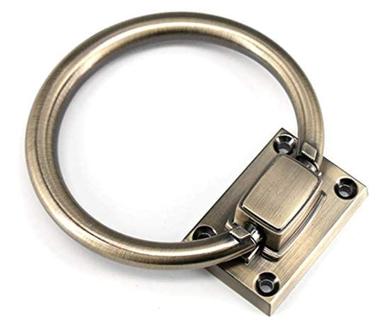 3.75″ Diameter Hanging Pulls Bronze Door Pull Ring Round Cabinet Drawer ...