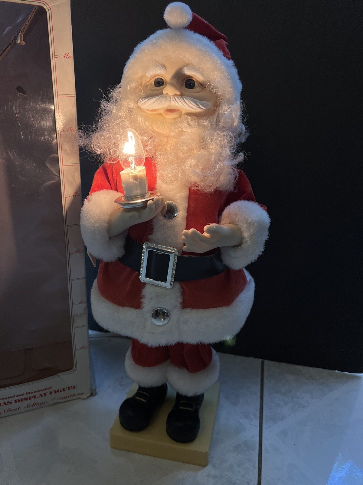 Vintage 1986 Telco Motion-ettes of Christmas Santa Claus 24” Figure ...