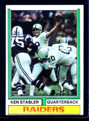 1974 Topps #451 Ken Stabler OAKLAND RAIDERS ~ NM oc | eBay