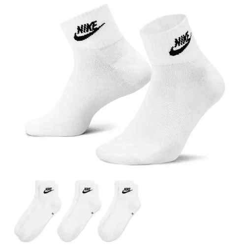 Nike Everyday Essential Socks 3 Pairs White Ankle Sock DX5074-101 Small ...