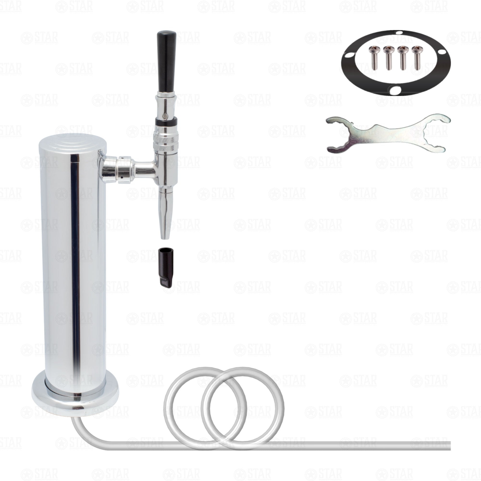 Guinness or Nitro Coffee Stainless Steel Beverage Tower + Stout Creamer ...