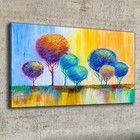 Canvas Print 100x50 Painting Abstract Trees Picture Wall Art Framed ...