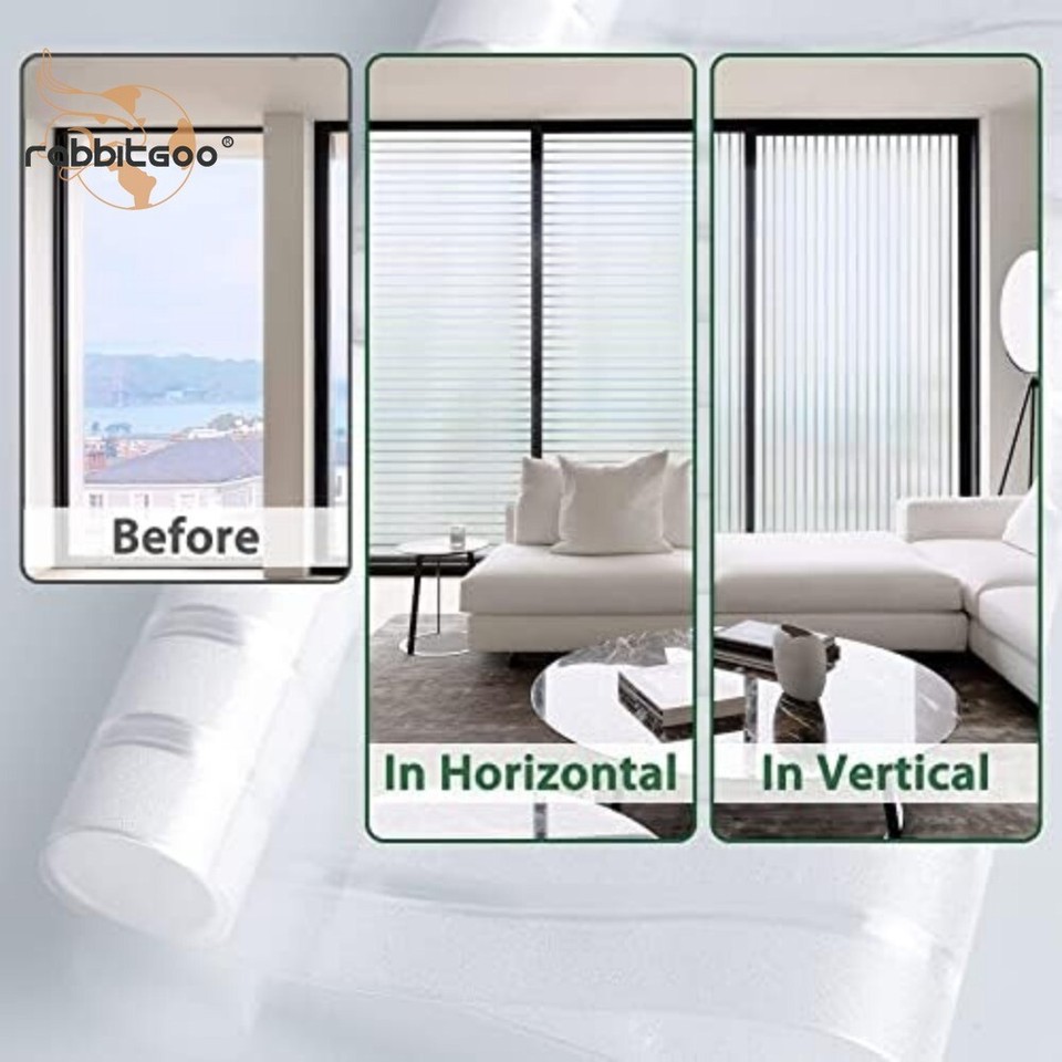 rabbitgoo Blinds Window Film Privacy Self Adhesive Static Cling Glass ...