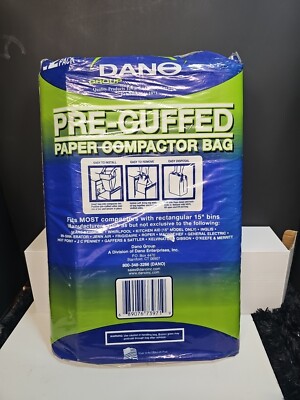 New DANO Paper Compactor Bags Pre-Cuffed 12pk Made In USA | eBay