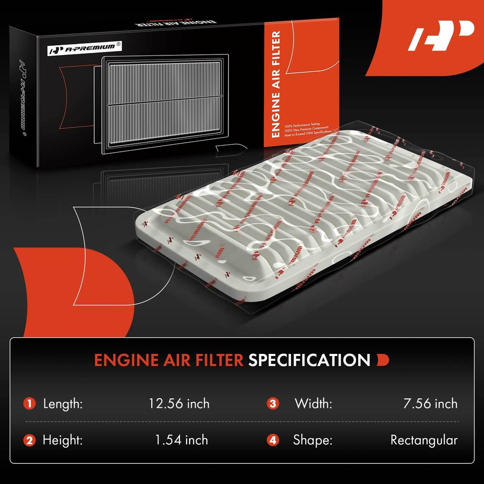 1x Front Engine Air Filter for Toyota Camry Sienna Highlander Lexus ...