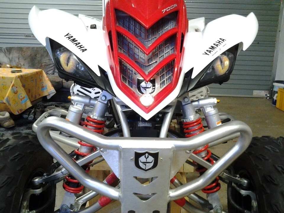 Raptor Yamaha YFZ 450 Raptor 700 350 RED EYES HeadLight Covers Set | eBay