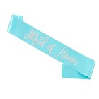 Maid of Honor Sash Blue Sash with Silver Glitter Letter Bachelorette ...