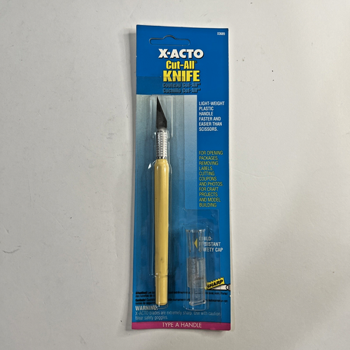 Vintage X-Acto Cut-All Knife Beige Type "A" Plastic Handle USA NOS ...