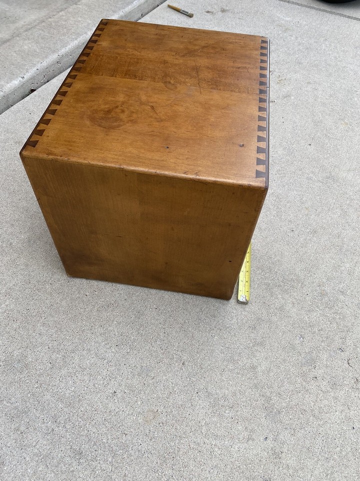 Antique Dovetailed Library Card File Cabinet Jewelry Chest Apothecary ...