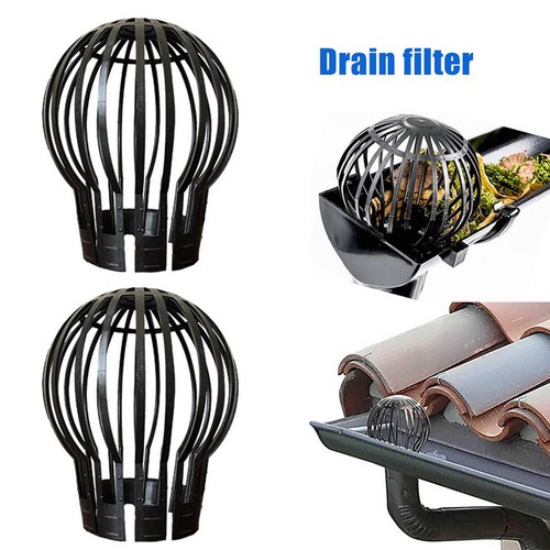 4/2x Gutter Downpipe Pipe Filter Guard Leaves Debris Trap Protection ...