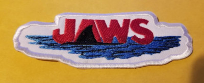 JAWS 1975 KILLER SHARK Embroidered Patch approx 1.75x4.5" | eBay