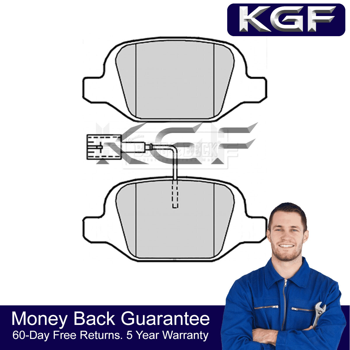 KGF Rear Brake Pads Set Fits Fiat 500 2008- 1.0 1.4 77367241 | eBay UK