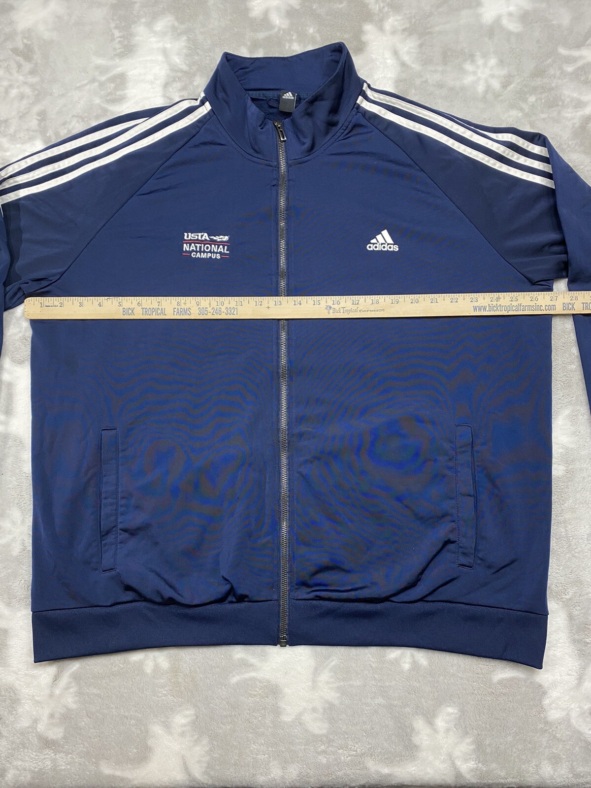 ADIDAS Tennis USTA National Campus Jacket Navy Blue M… - Gem