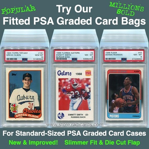 Fitted PSA Graded Card Bags Sleeves (1000 - 10pks) | eBay