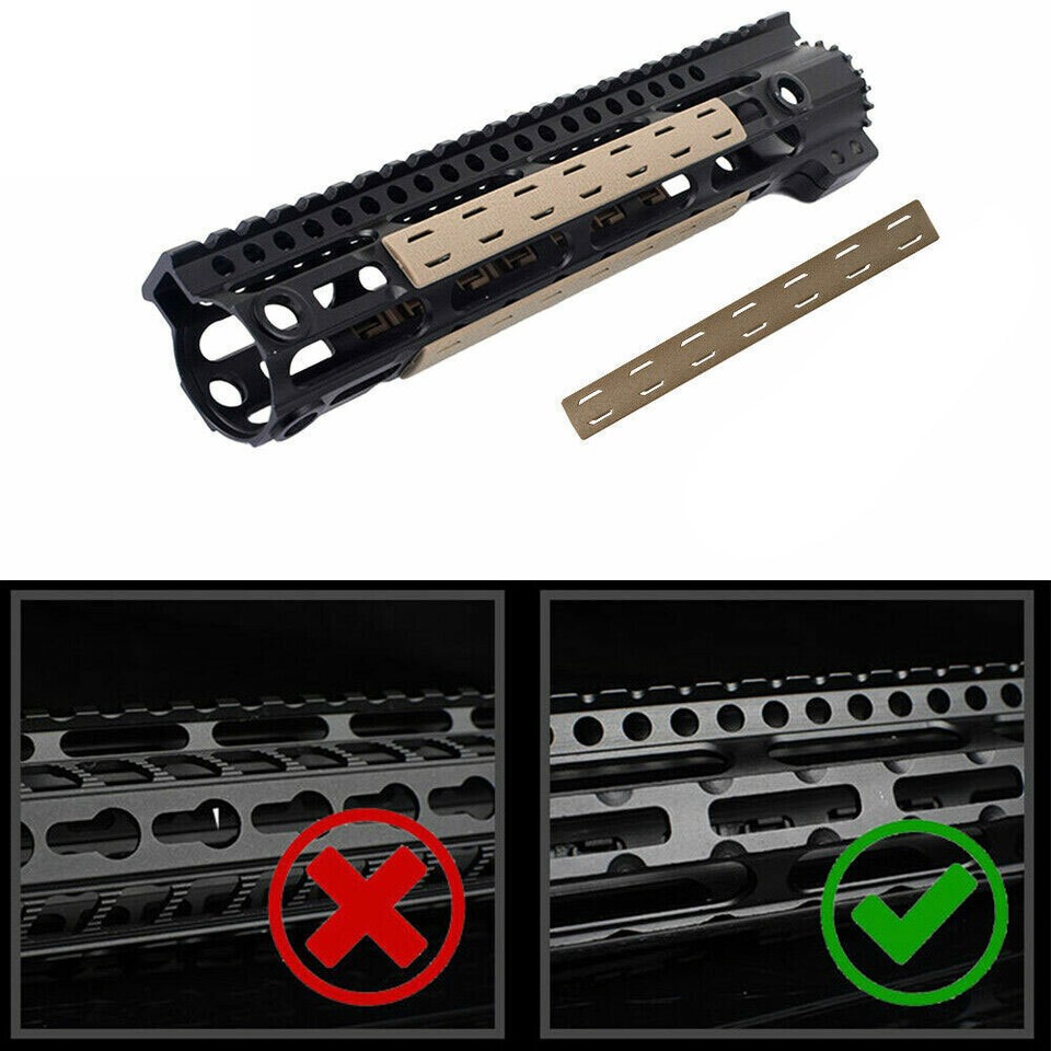 5.5" M-LOK Rail Panel Strip Cover Slot Covers Snap-in forMlok System ...