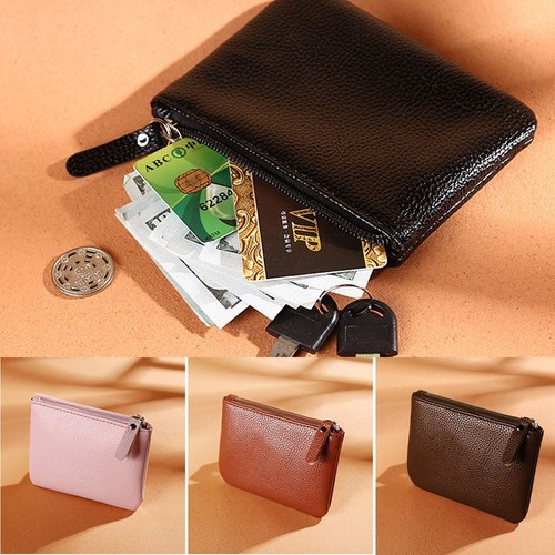 Cash ID Card Credit Card Holder Matte Zipper Mini Purse Coins Bag Card ...
