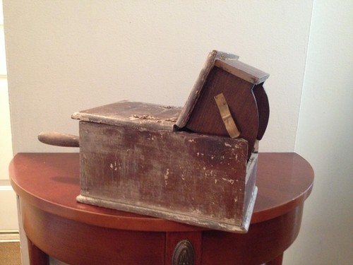 VINTAGE WOOD HINGED SECRET BALLOT VOTING BOX FRATERNITY CLUB FREEMASON ...