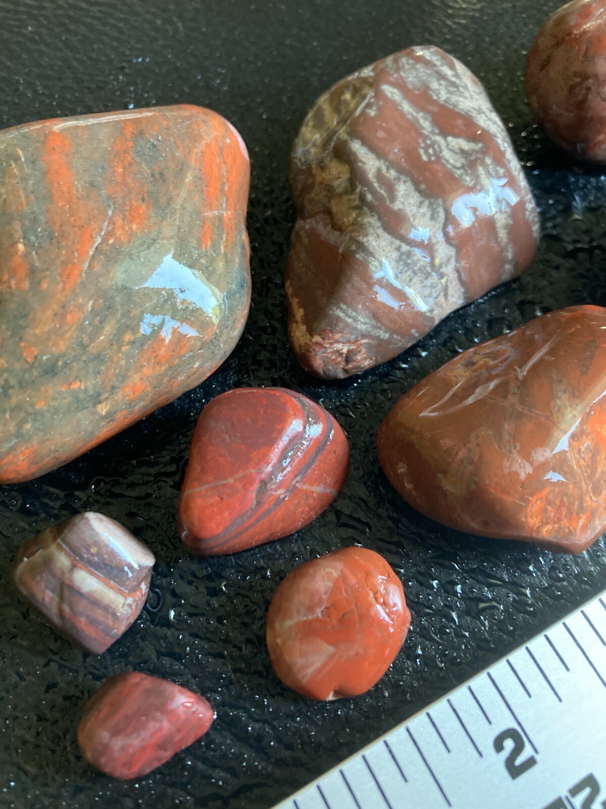 9pc Michigan Banded Red Jasper with Quartz and Calcite from the ...
