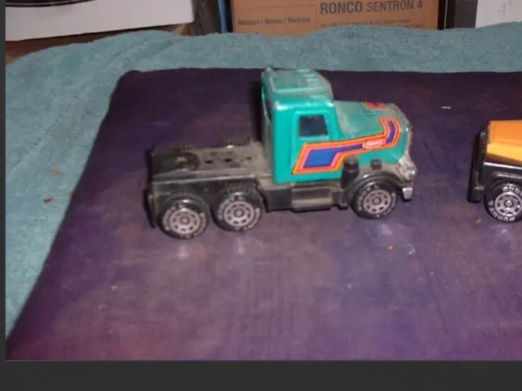 VINTAGE Pressed Steel 1980 BUDDY L BIG RIG PETERBILT GREEN SEMI TRUCK ...