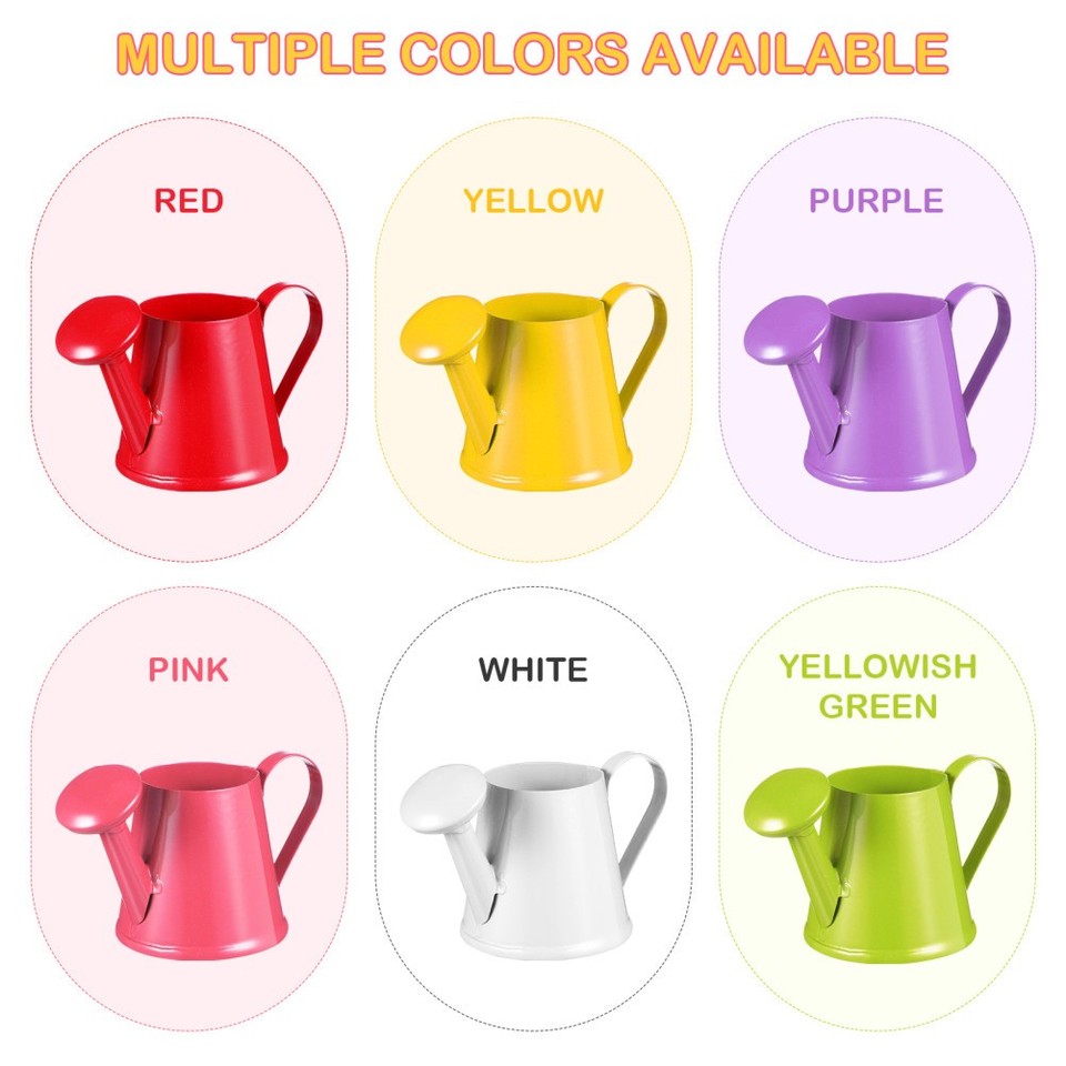 6 Pcs Colorful Metal Miniature Watering Can Garden Bucket Photo Props ...