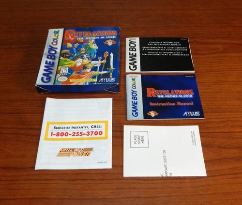 Revelations The Demon Slayer Nintendo Gameboy Color Manual & Box ONLY ...