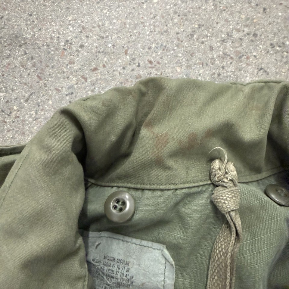 Vintage US ARMY Cold Weather FIELD COAT Jacket M-65 OG 107 Size Medium ...
