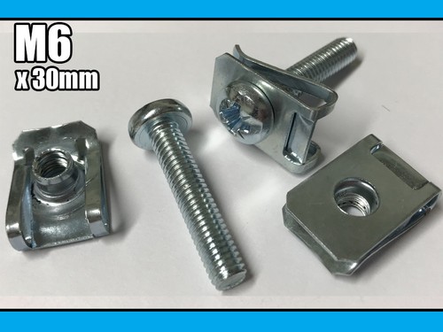 5x Machine Screw M6 x 30mm Pozi Head Pozidrive M6 Speed Lug Nut C Clips ...