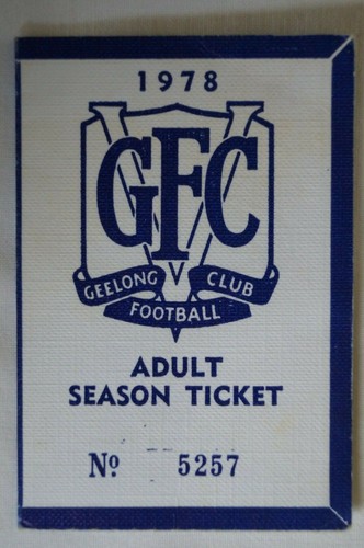 Geelong Cats AFL VFL Football Vintage 1978 Members Season Ticket | eBay ...
