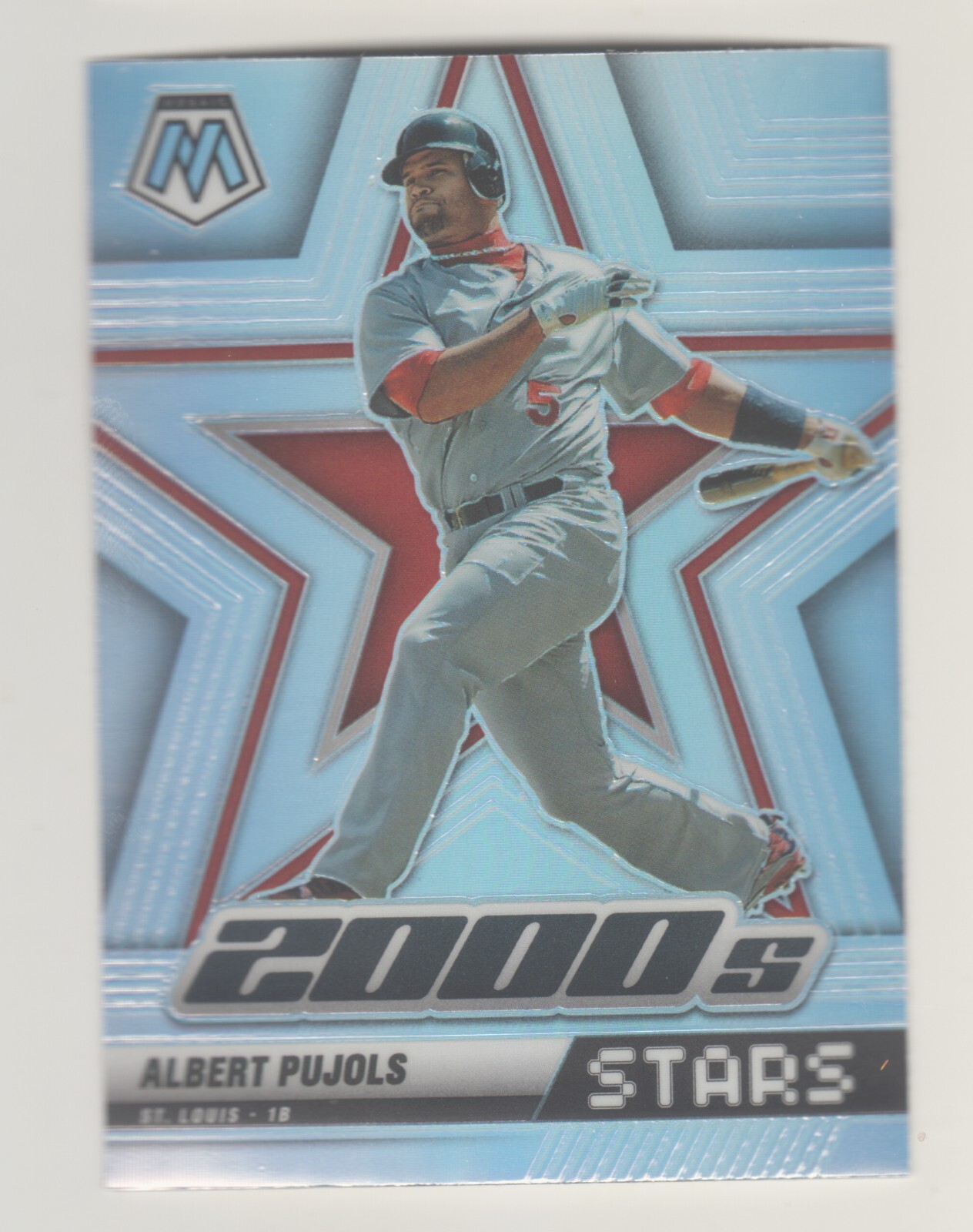 2022 Panini Mosaic 2000s STARS SILVER PRIZM REFRACTOR ALBERT PUJOLS ...