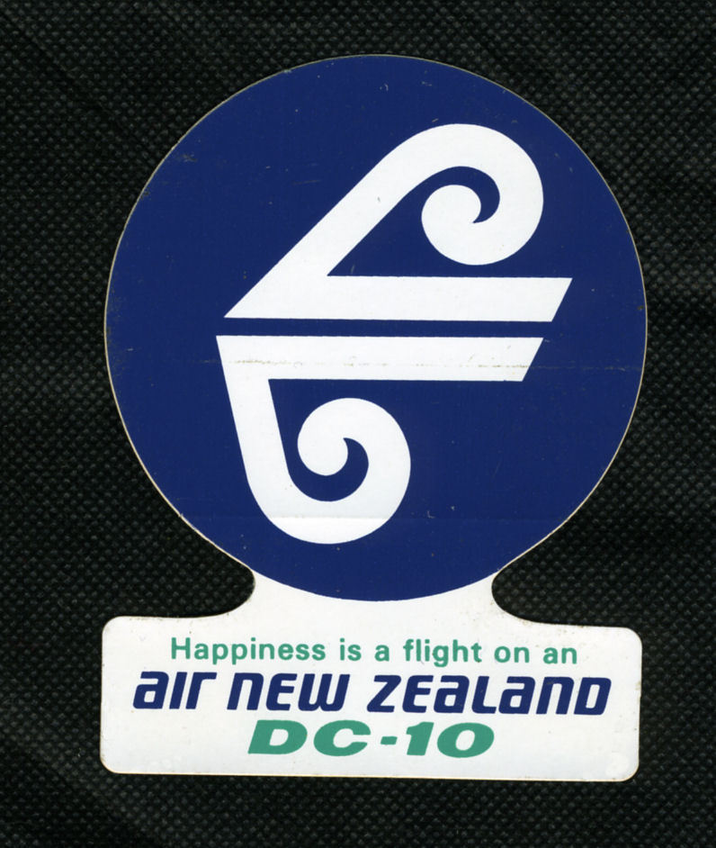 DC-10 AIR NEW ZEALAND STICKER HAPPINESS IS A FLIGHT ON AN AIR NEW ...
