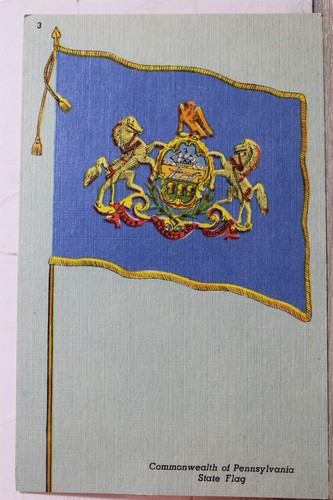 Pennsylvania PA Commonwealth State Flag Postcard Old Vintage Card View ...