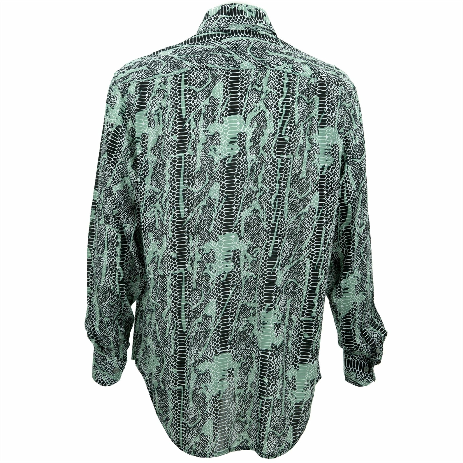 Mens Shirt Loud Originals REGULAR FIT Snakeskin Grey Retro Psychedelic ...
