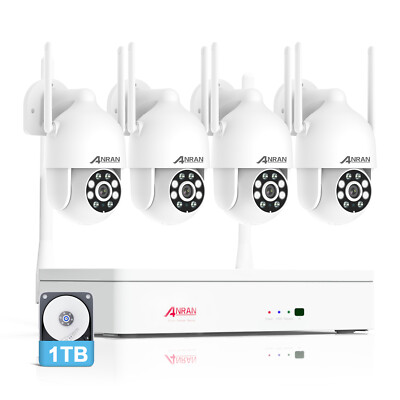 ANRAN Wireless CCTV Security Camera System Outdoor Home WIFI 3MP 8CH ...