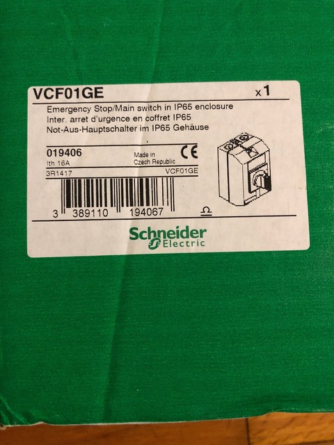 Schneider Electric VCF01GE 16 Amp Emergency Stop/main Switch for sale ...