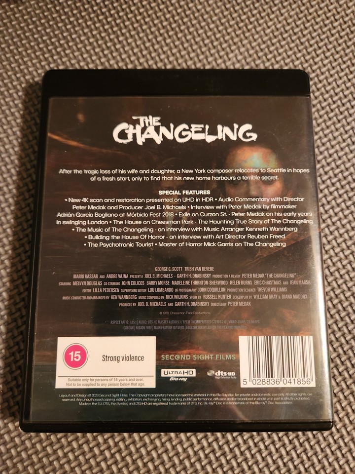 The Changeling (1980) 4K UHD Blu-Ray NEW (Region Free) SHIPS FAST AND SECURE!!!! | eBay