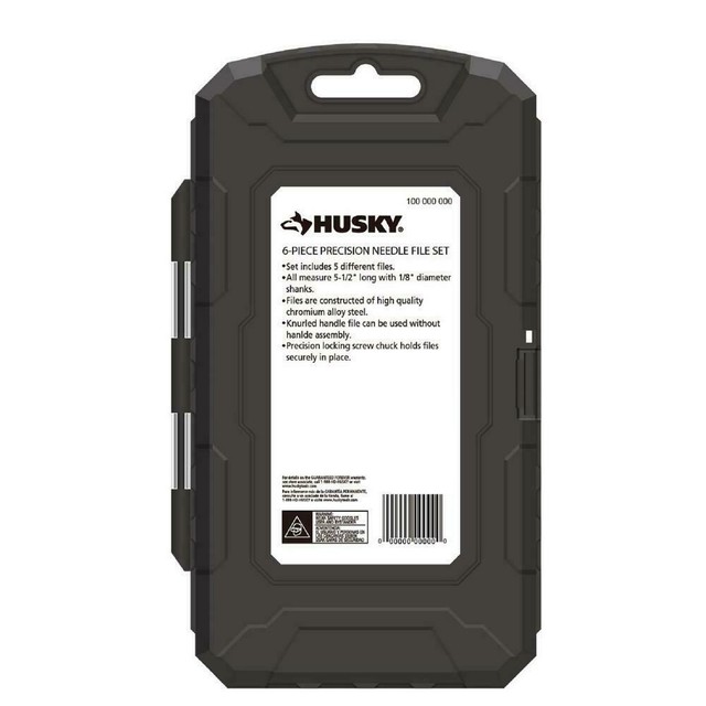 Husky 6 Piece Steel Precision File Set Hobbyists Craftsmen Tool ...