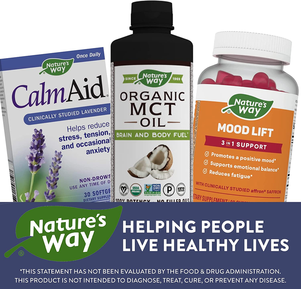 Nature's Way CalmAid Softgels with Silexan Lavender Oil, Reduce Tension ...