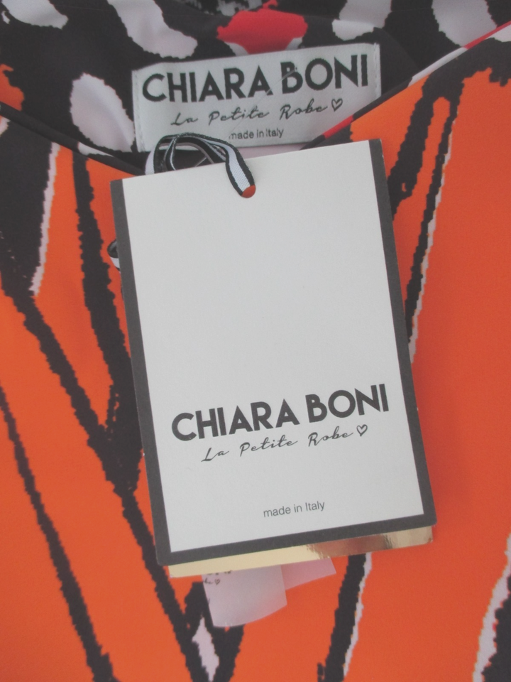 NWT CHIARA BONI LA PETITE ROBE Sally Cap-Sleeve Butterfly Dress 12US ...