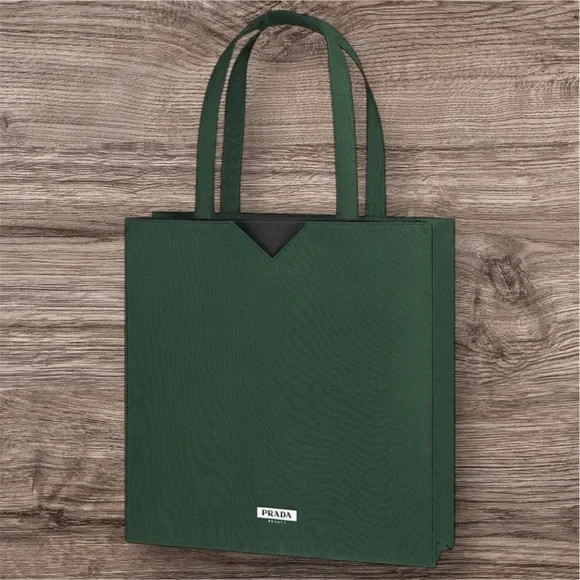 PRADA Fragrance GWP Green + Black TOTE BAG Double Handle BRAND NEW ...