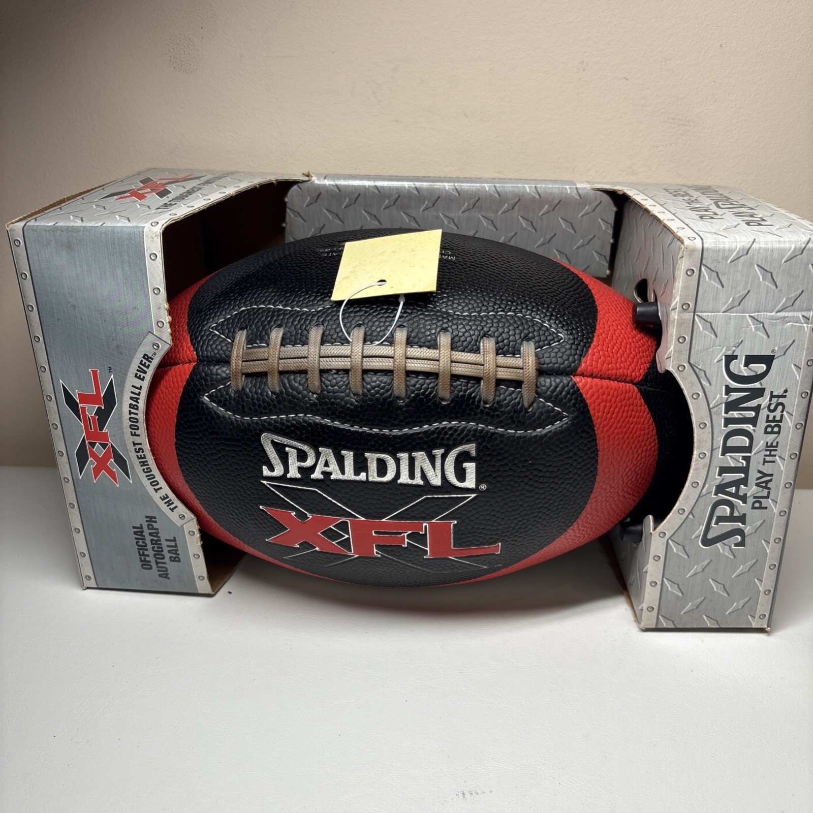 XFL Spalding Football 2000 Official All Leather Game Issued Ball Full ...
