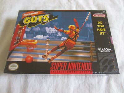 Nickelodeon Guts SNES Super Nintendo Brand New Factory Sealed 1994 Low ...