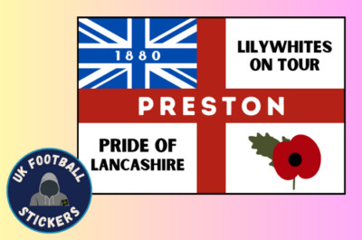 50x Preston North End inspired ultra football Stickers, Weatherproof ...