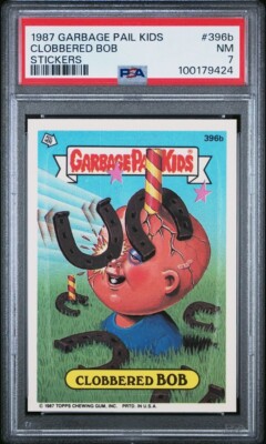 PSA 7 NM 1987 Topps Garbage Pail Kids OS10 #396b CLOBBERED BOB Series ...