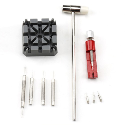 Band Link Remover Tool Kit Hammer Punch Pins Watch Strap Holder Watch ...
