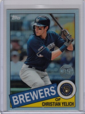 2020 Topps Chrome Christian Yelich 1985 35th Anniversary Brewers #85TC ...