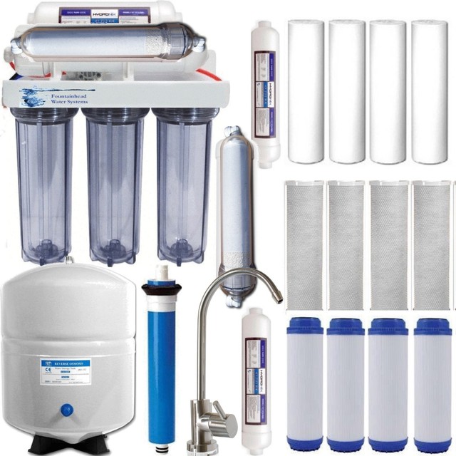 Alkaline Reverse Osmosis Bundle 100GPD Bulk Filters 3 year Supply ...