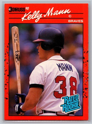 1990 Donruss Rated Rookie Baseball #46 Kelly Mann RC Atlanta Braves | eBay